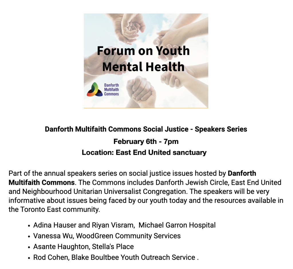 DANFORTH MULTIFAITH COMMONS - Neighbourhood Unitarian Universalist ...